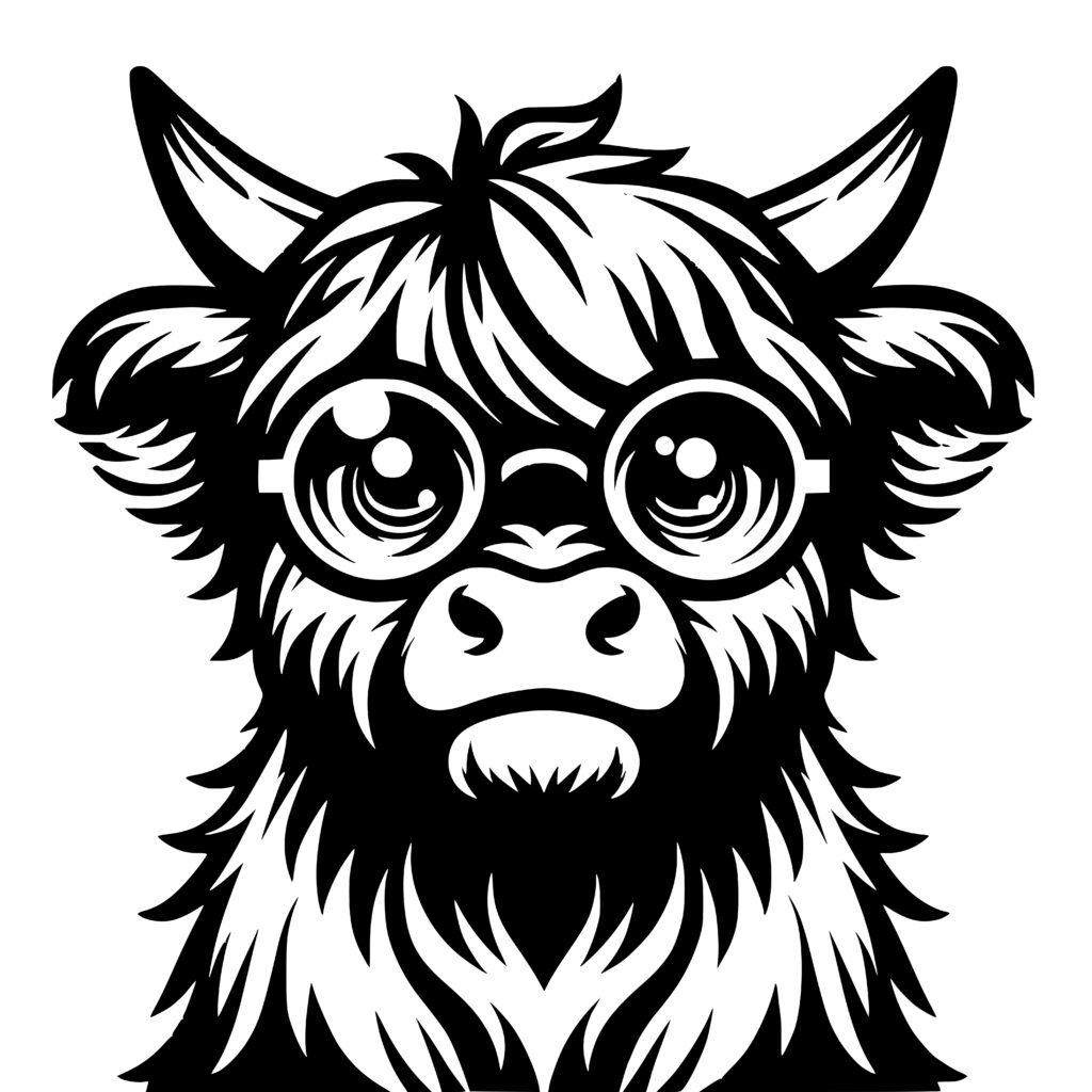 Funny Cow Face SVG File for Cricut, Silhouette, Laser Machines