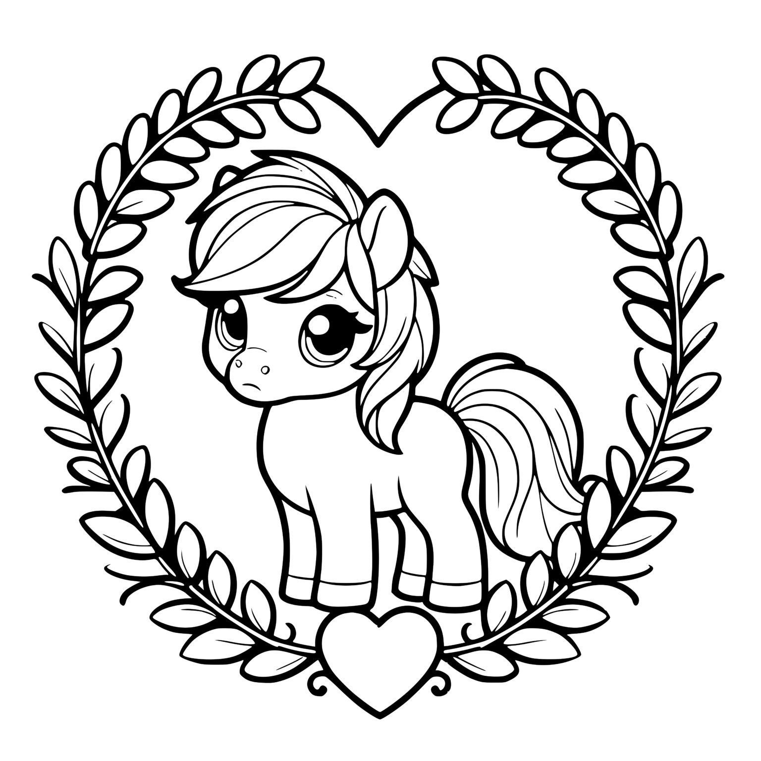 Pony Heart Wreath – Creative Meadow
