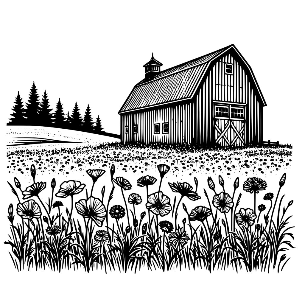 Rustic Farm Scene – Creative Meadow