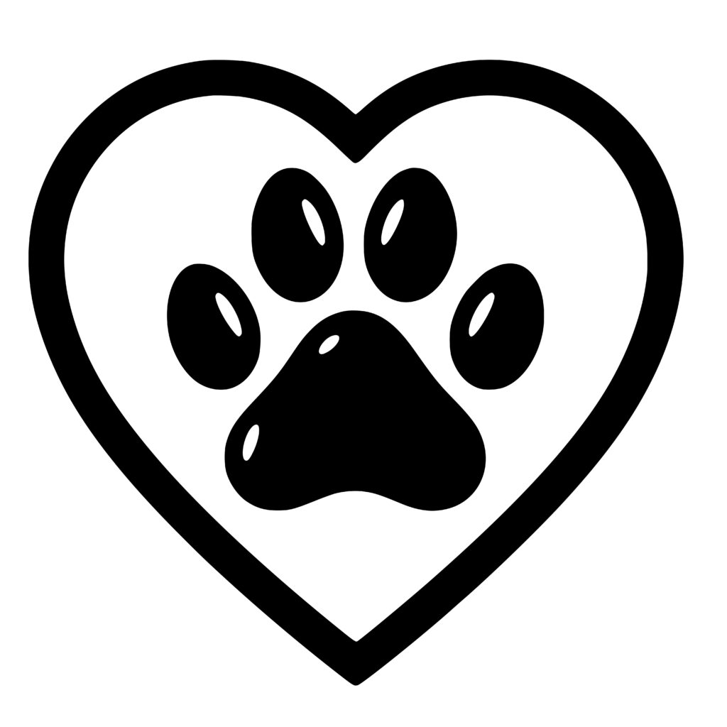 Animal Love Paw Print Design - SVG, PNG, DXF Files