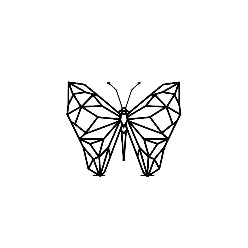 Geometric Butterfly Design - SVG, PNG, DXF for Cricut & More