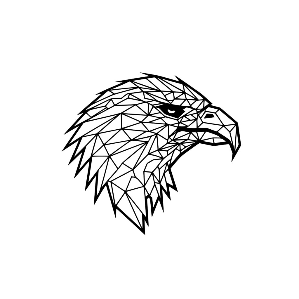 Geometric Eagle Profile – Creative Meadow