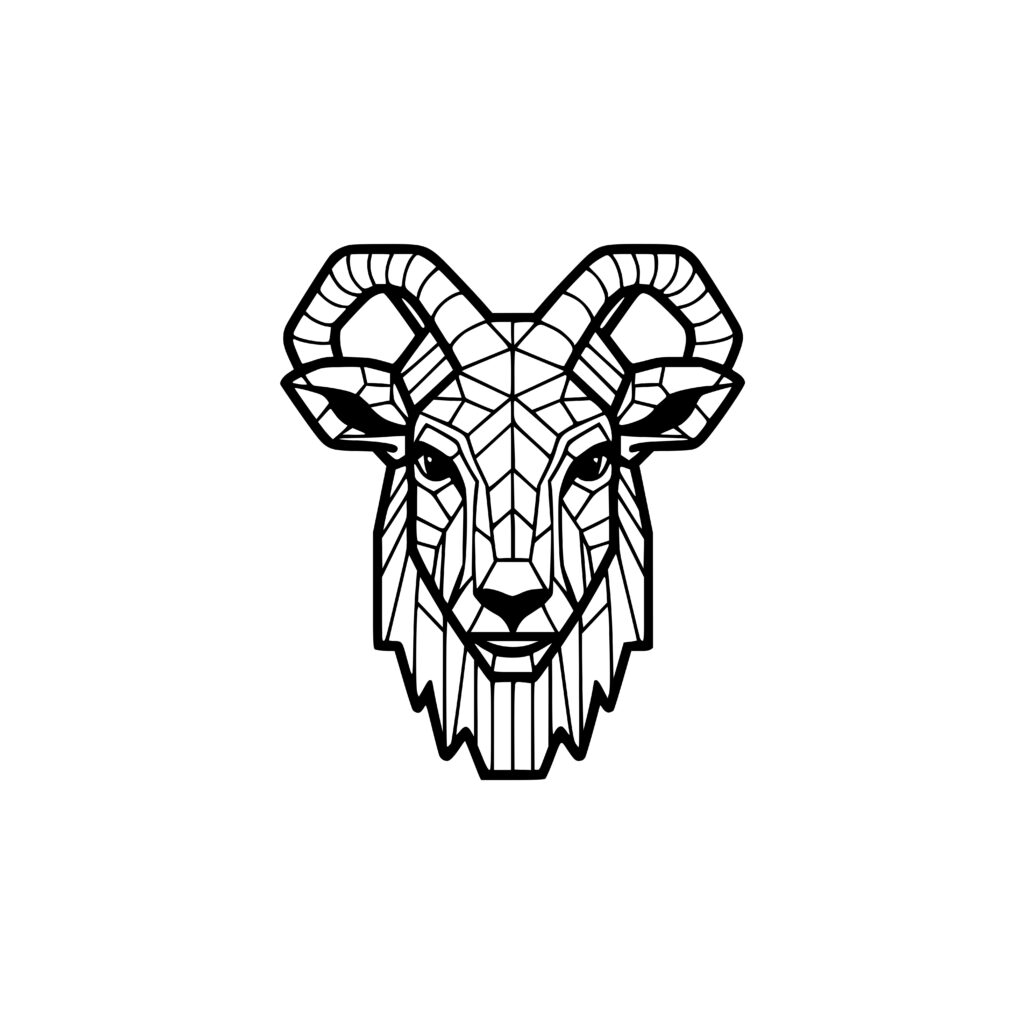 Geometric Goat Design for Cricut, Silhouette, xTool, Glowforge