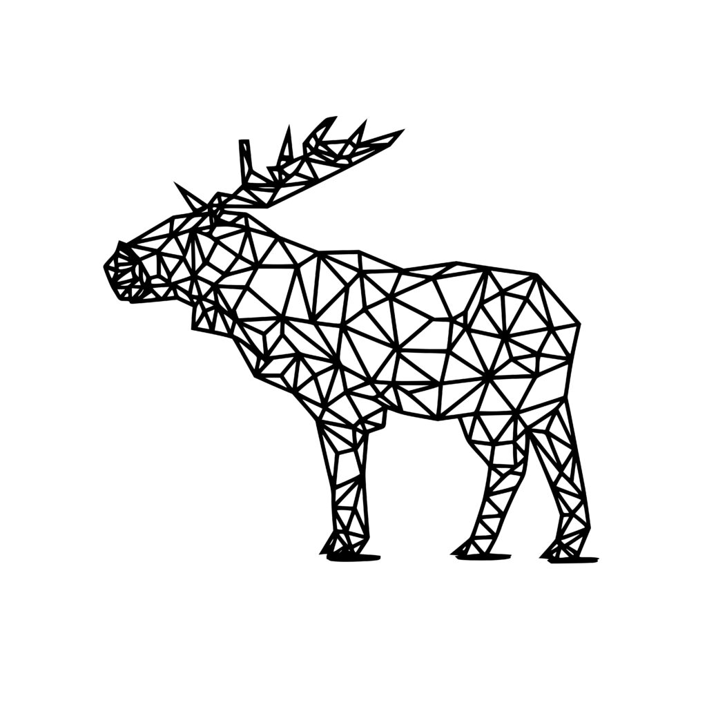 Moose Geometry Design - SVG, PNG, DXF for Cricut, Silhouette