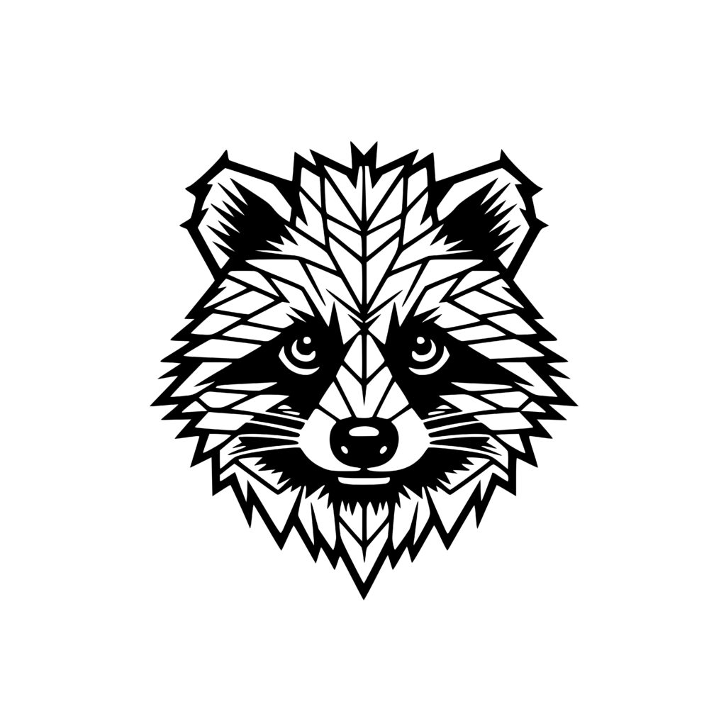 Geometric Raccoon Face SVG, PNG, DXF for Cricut & More