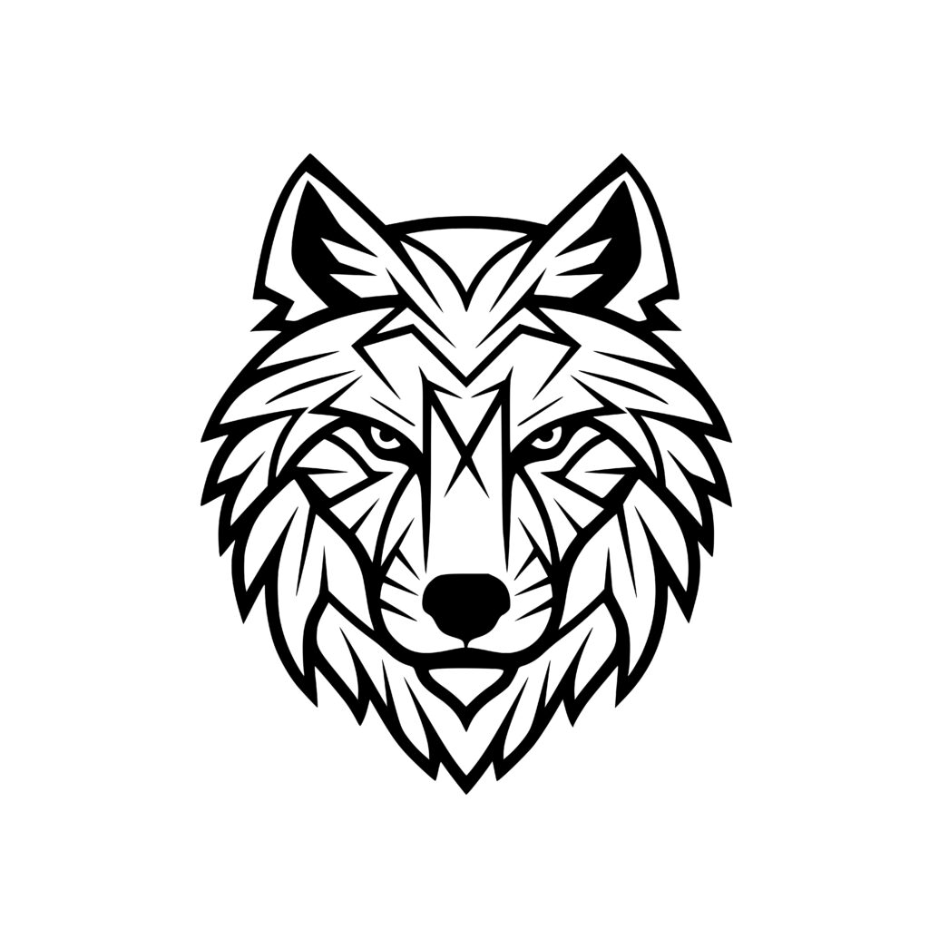 Strong Wolf Geometric Design for Cricut, Silhouette, Laser Machines