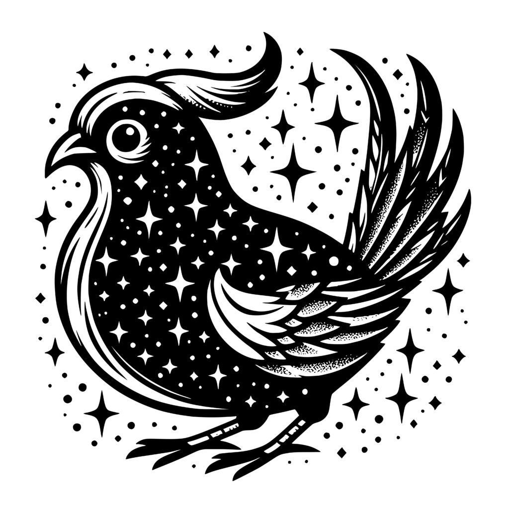 Starry Night Sparrow SVG PNG DXF Design for Cricut & Laser