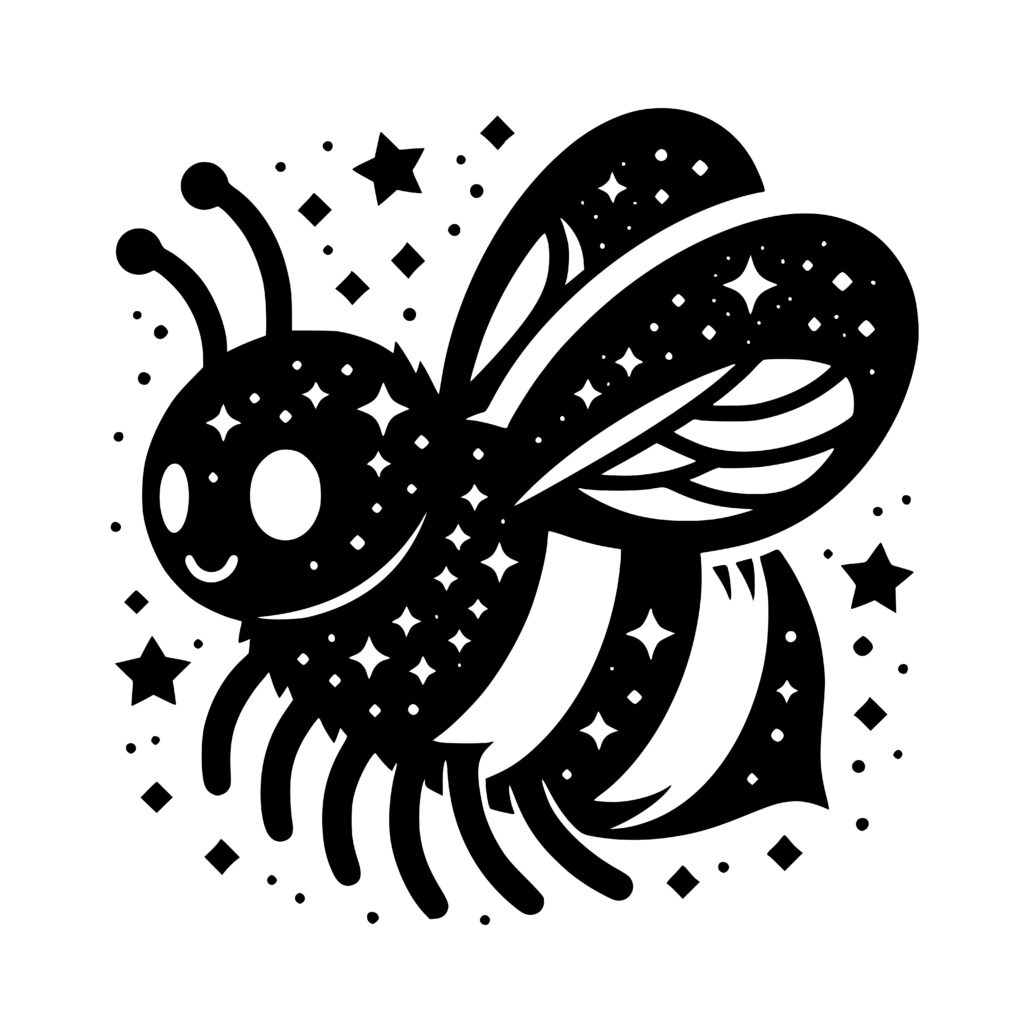 Cosmic Bee SVG for Cricut, Silhouette, Laser Machines - Instant Download
