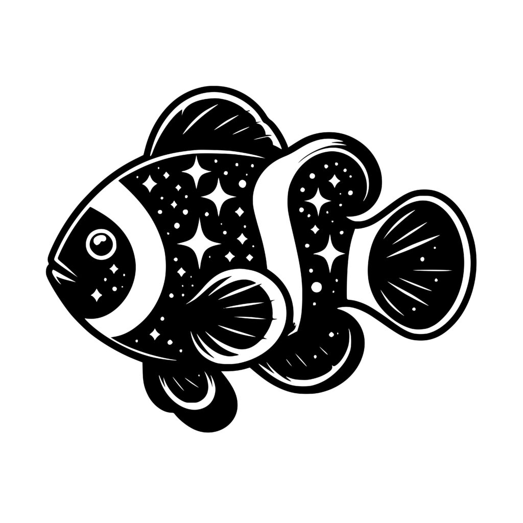 Starry Clown Fish Design - SVG, PNG, DXF for Cricut & More