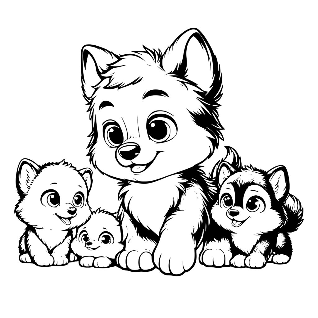 Friendly Wolf Cubs – Creative Meadow