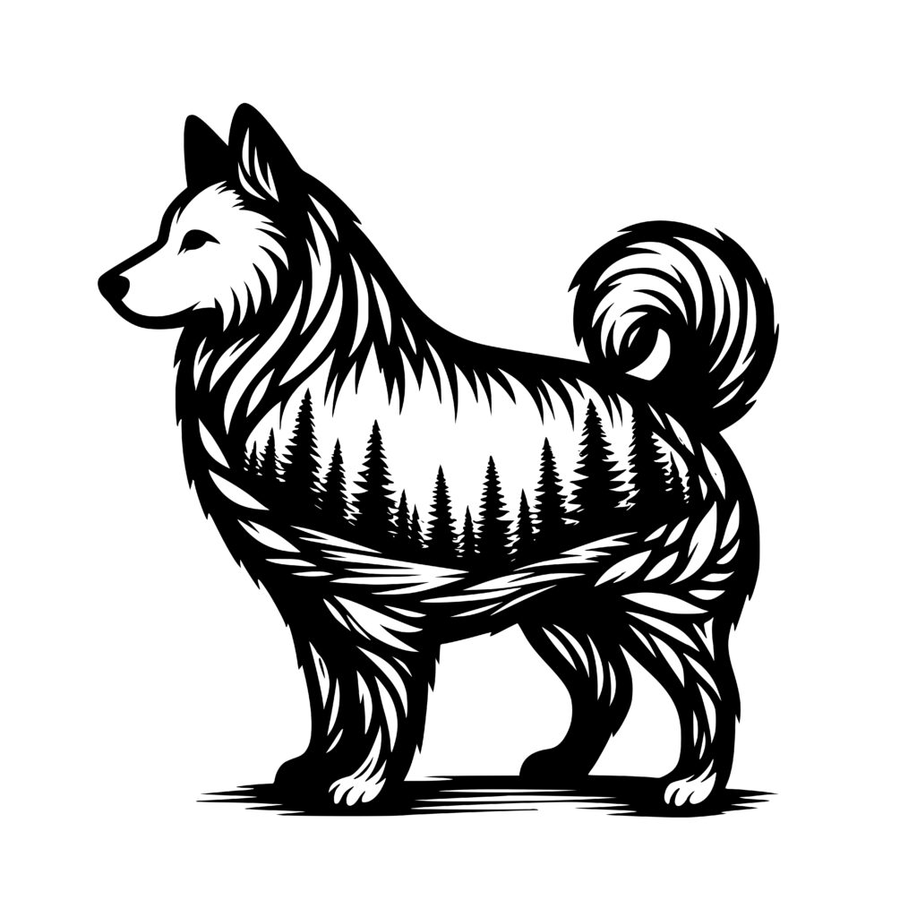 Forest Husky Design for Cricut, Silhouette, xTool, Glowforge Users