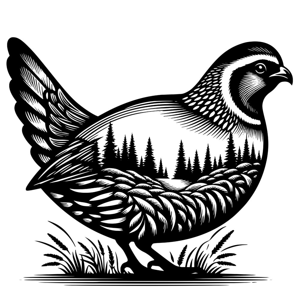 Pine Tree Quail SVG: Cricut, Silhouette, Laser Cut Compatible Design