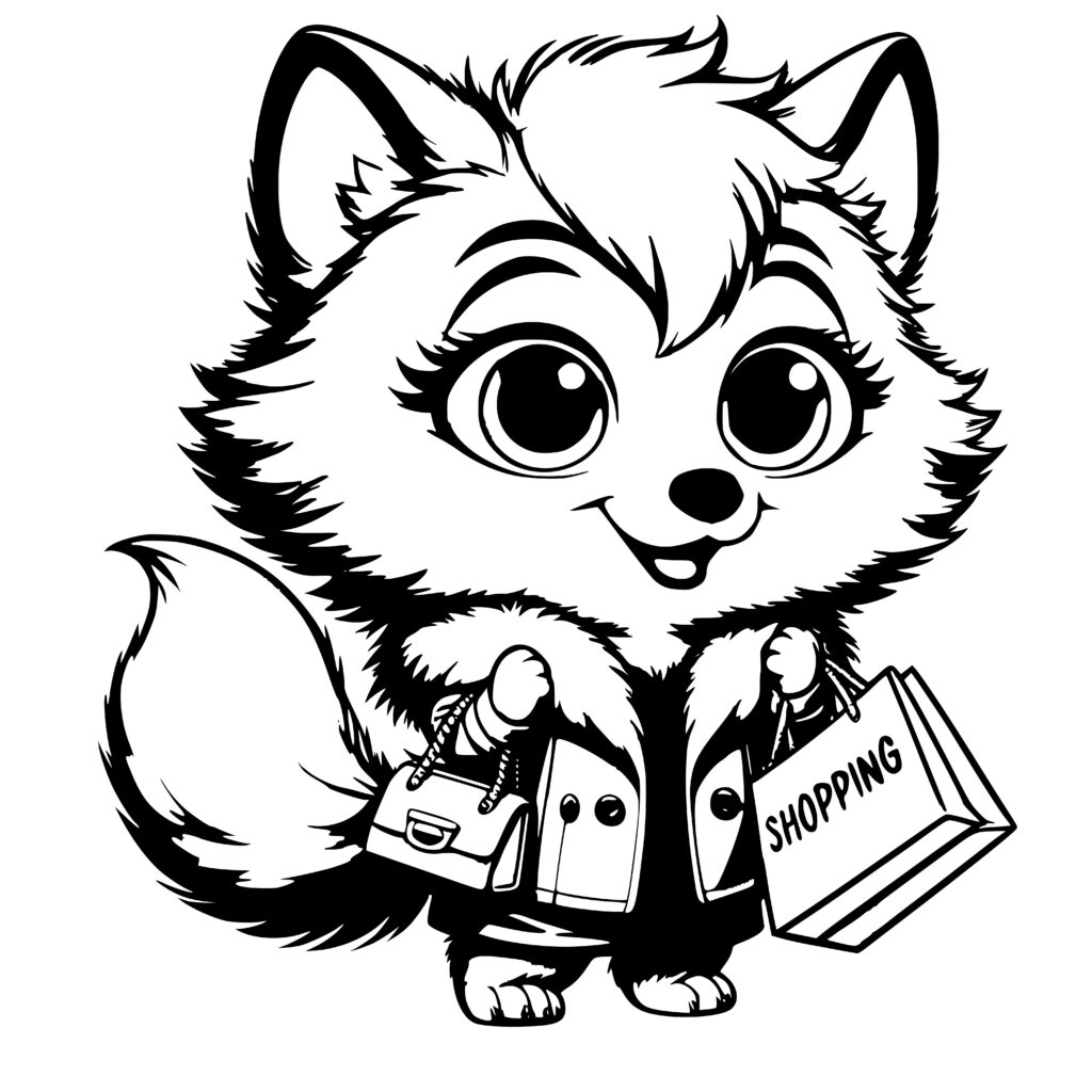 Shopping Spree Wolf SVG | Cricut, Silhouette & Laser Files