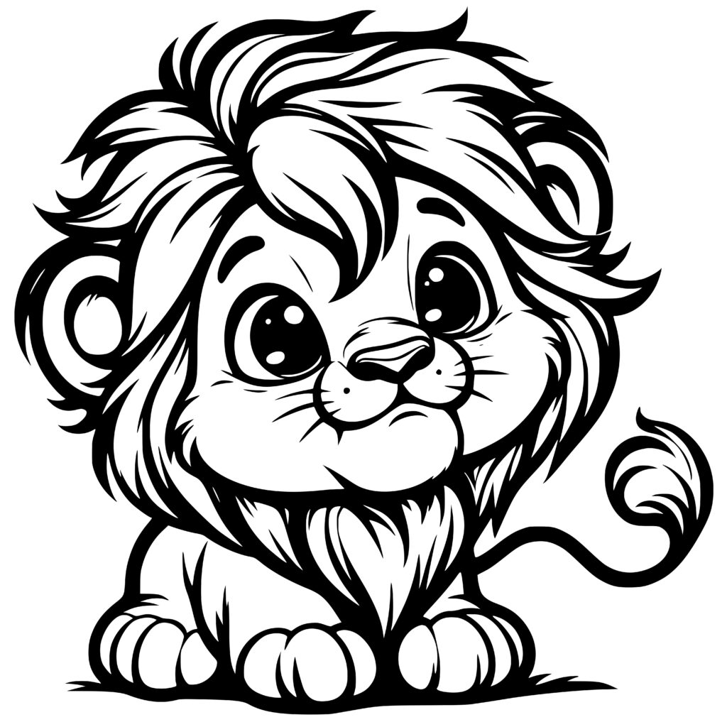 Baby Lion Friend SVG/PNG for Cricut, Silhouette, Laser Machines