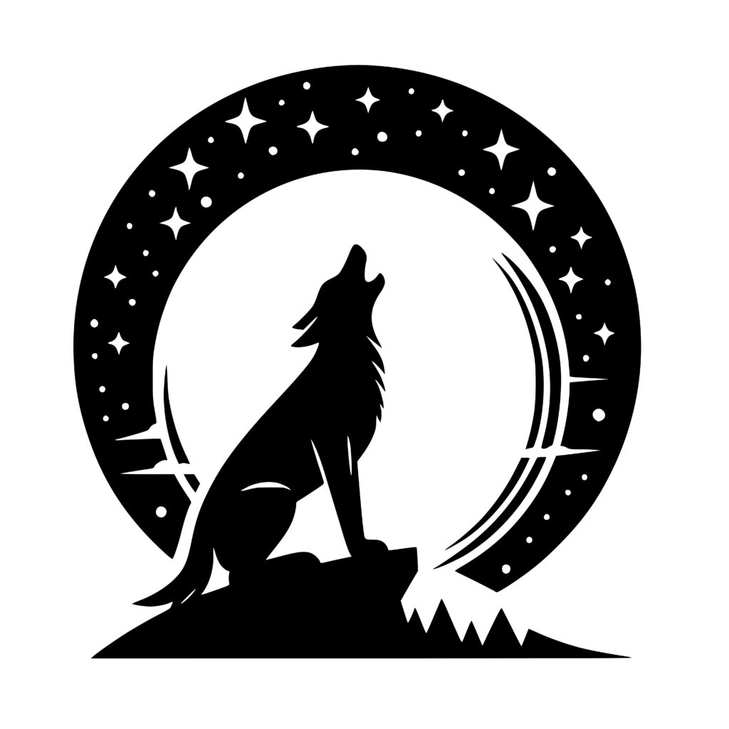 Howling Wolf Design Instant Download – Cricut, Silhouette & Laser Machines