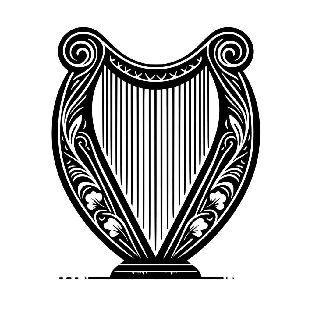 Celtic Harp SVG Design for Cricut, Silhouette & Laser Crafts