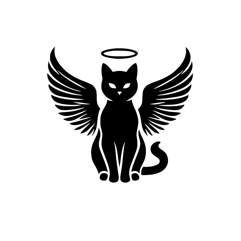 Angel Cat Design - SVG, PNG, DXF for Cricut & Glowforge