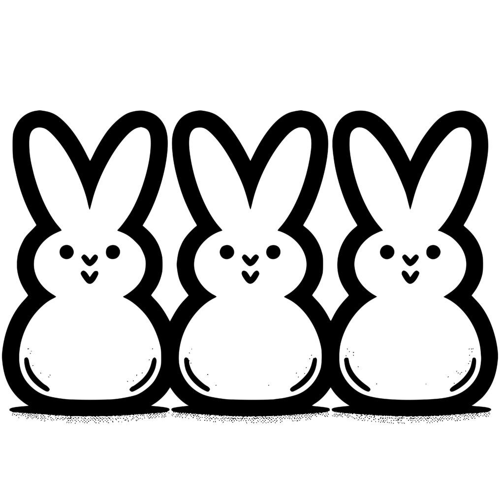 Three Bunnies Design for Cricut, Silhouette & Laser Machines