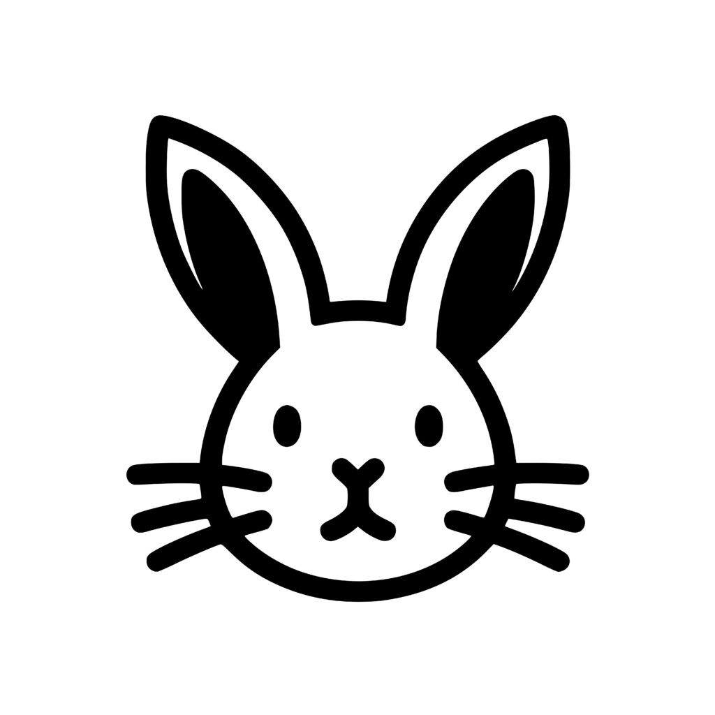 Cute Bunny Face Svg File For Cricut Silhouette Laser Machines
