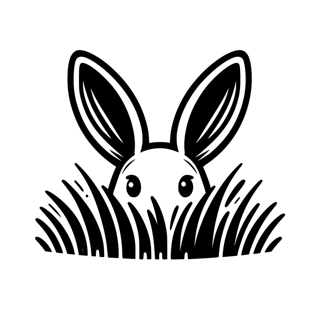 Peeking Bunny Watch SVG Design - Compatible with Cricut, Silhouette