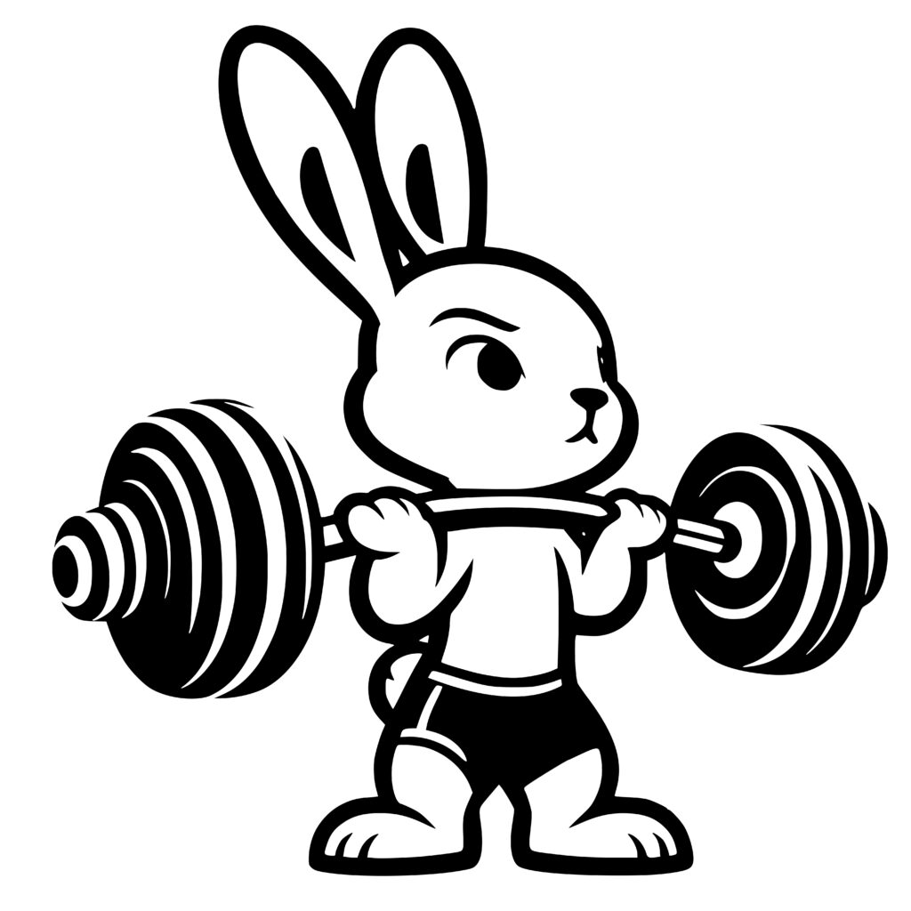 Muscle-bound Bunny SVG Design for Cricut, Silhouette, Laser Machines