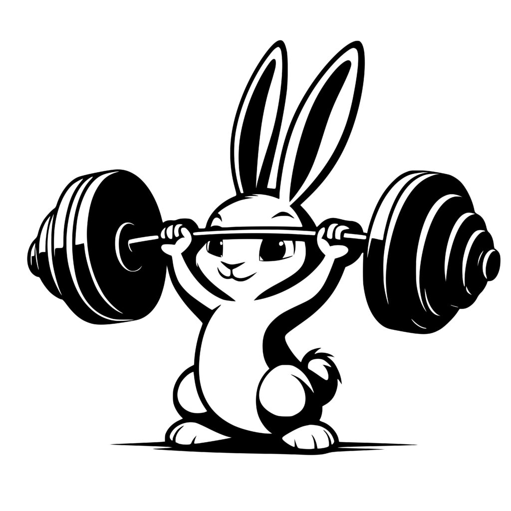 Weight Lifting Rabbit – Creative Meadow