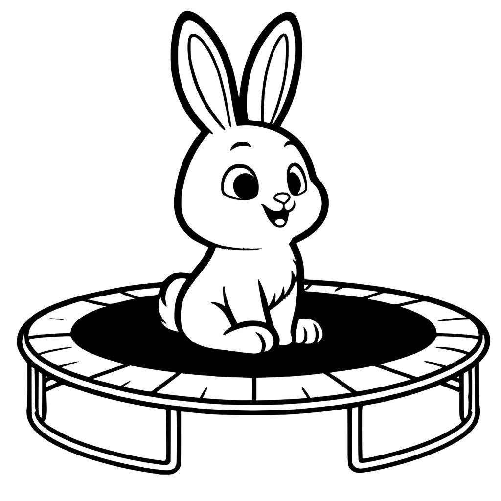 Bouncing Bunny Joy SVG PNG for Cricut and Silhouette