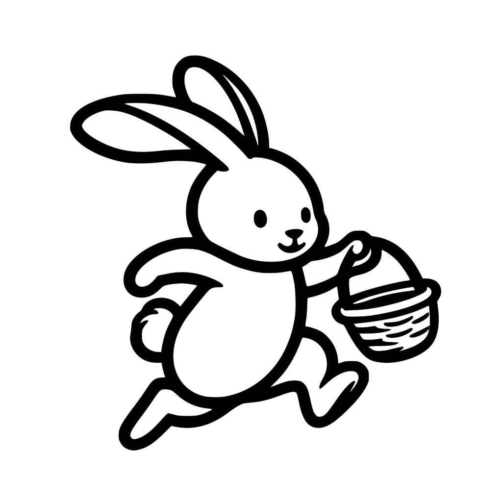 Playful Running Rabbit SVG File for Cricut & Silhouette Projects