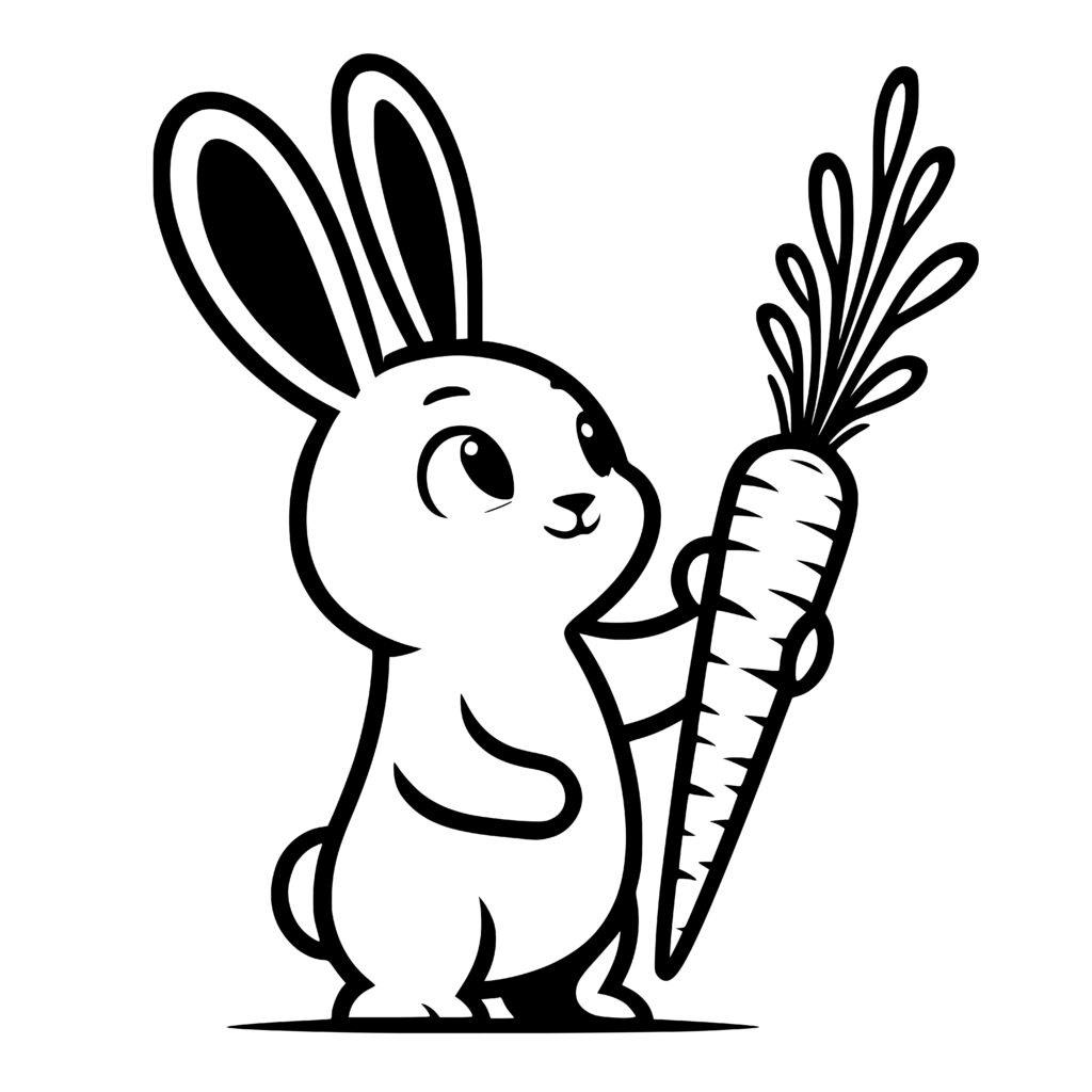 Download Happy Bunny Carrot SVG, PNG, DXF for Cricut & Silhouette