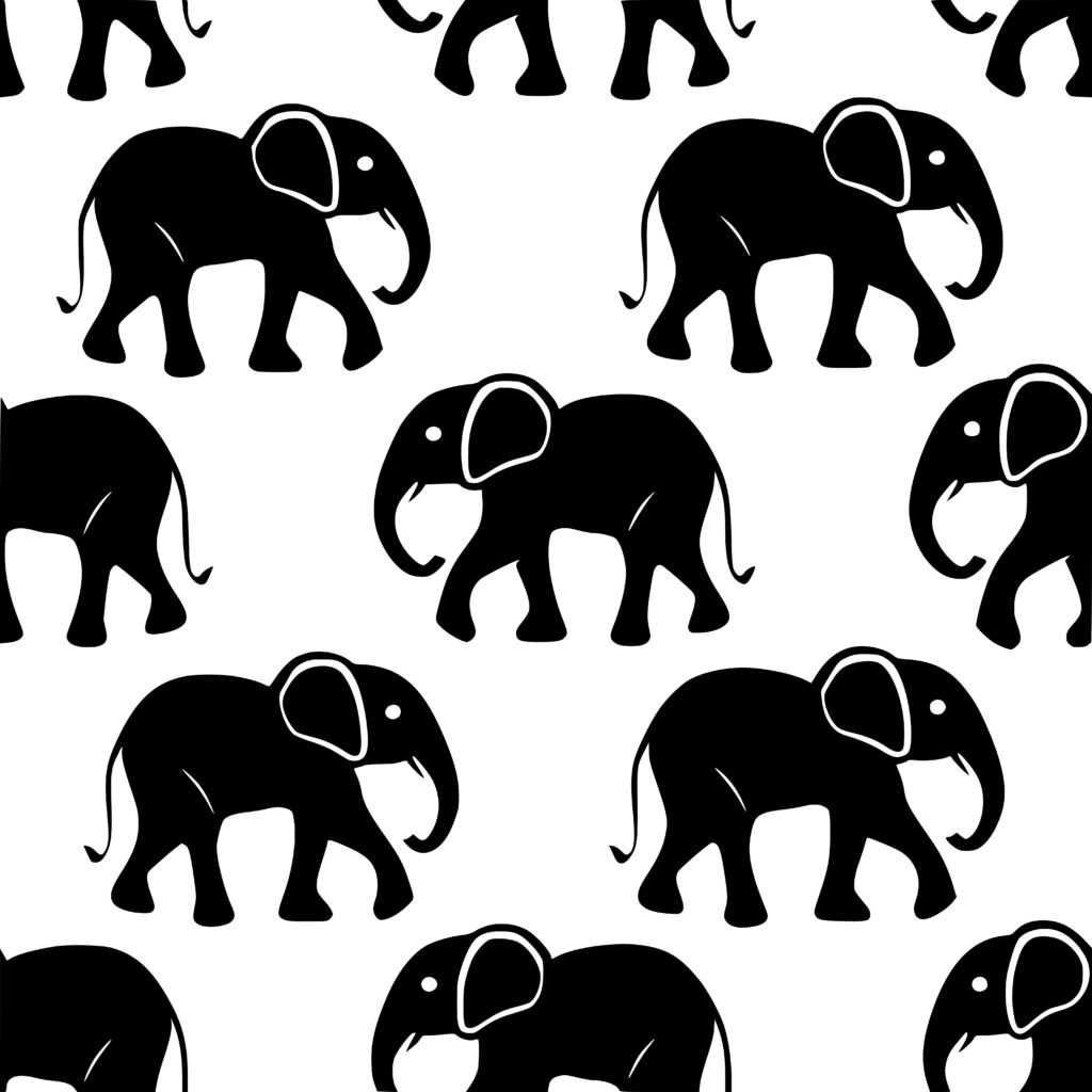Playful Elephant Pattern SVG for Cricut, Silhouette, Laser Machines