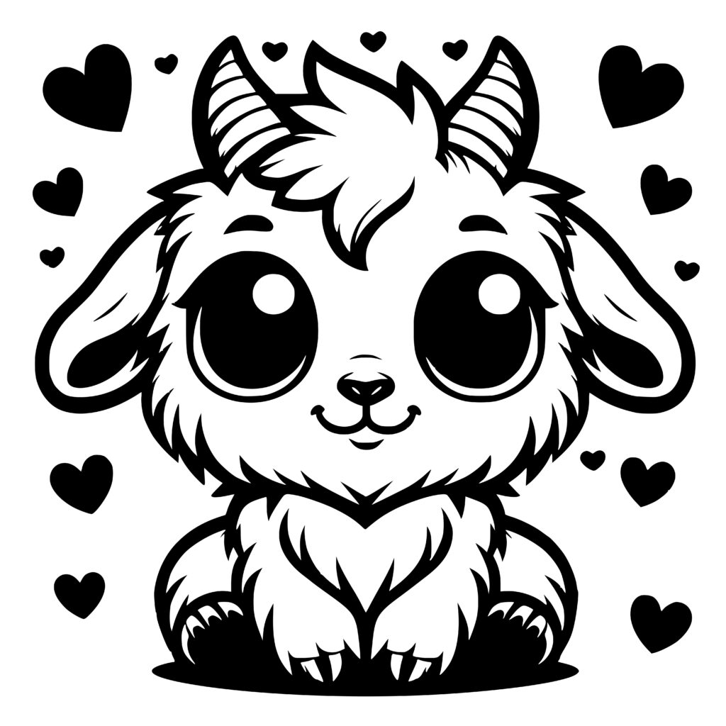 Adorable Goat Love SVG: Perfect for Cricut, Silhouette & More