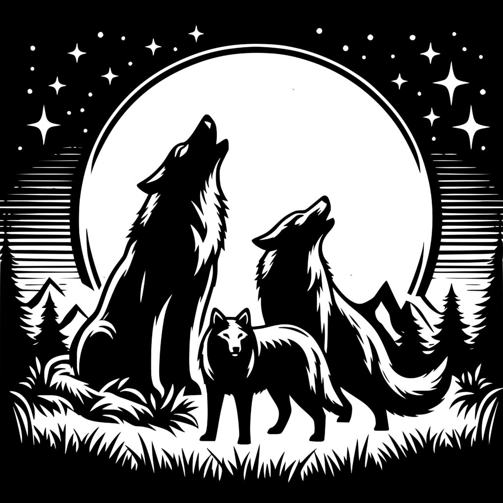 Wolf Pack Family SVG - Instant Download for Cricut & Silhouette
