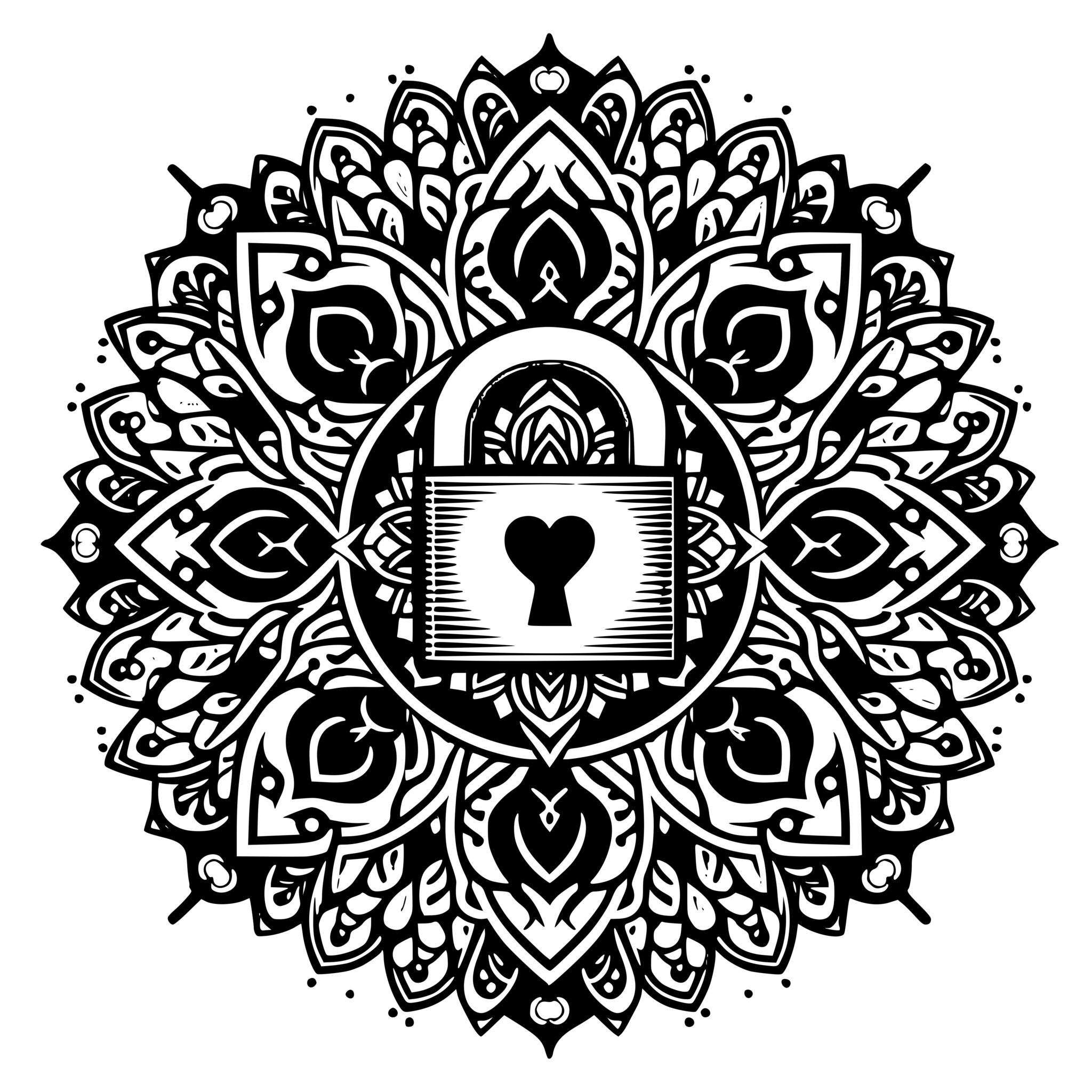 Heart Lock Mandala – Creative Meadow