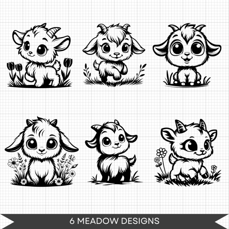 Goat Bundle – 45 Instant Download Svg Images – Creative Meadow