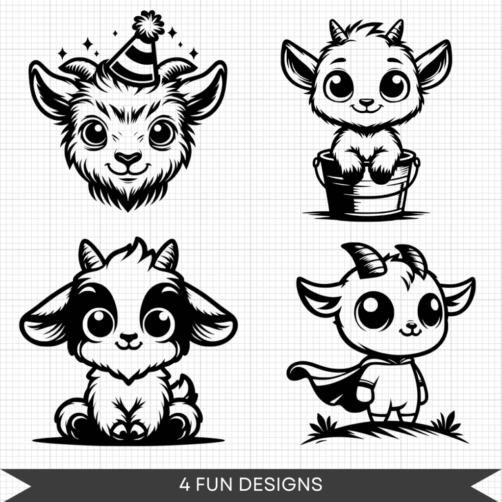 Goat Bundle – 45 Instant Download Svg Images – Creative Meadow