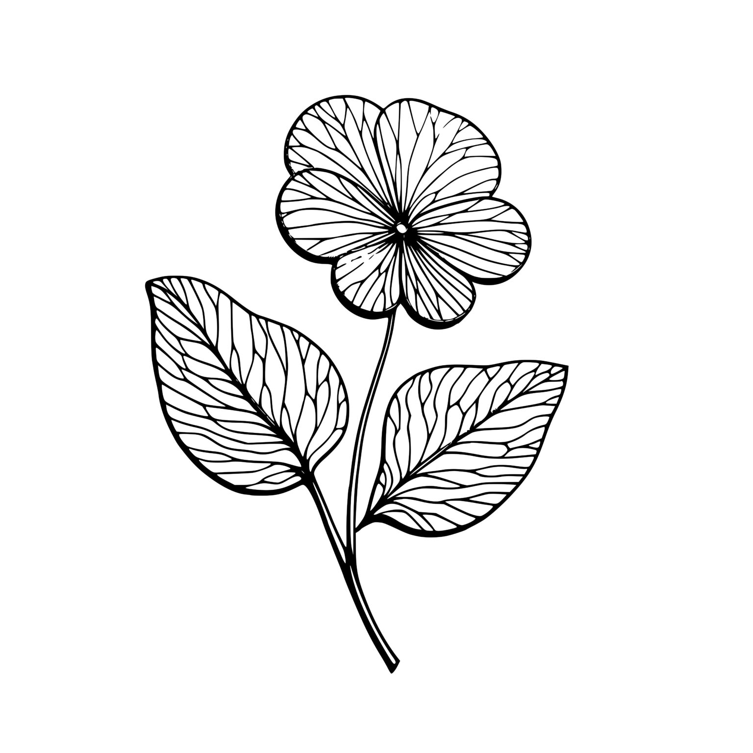 Elegant Violet Flower Design for Cricut, Silhouette & Laser Machines