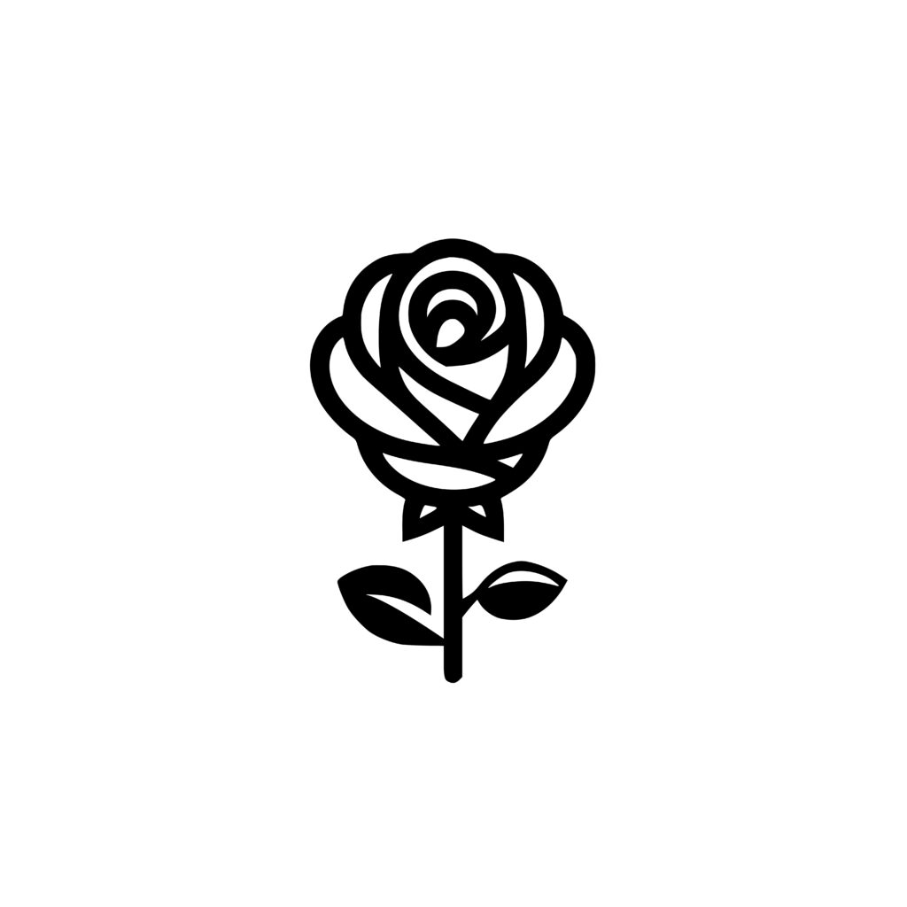 Simple Bold Rose SVG Design for Cricut, Silhouette, Laser Machines