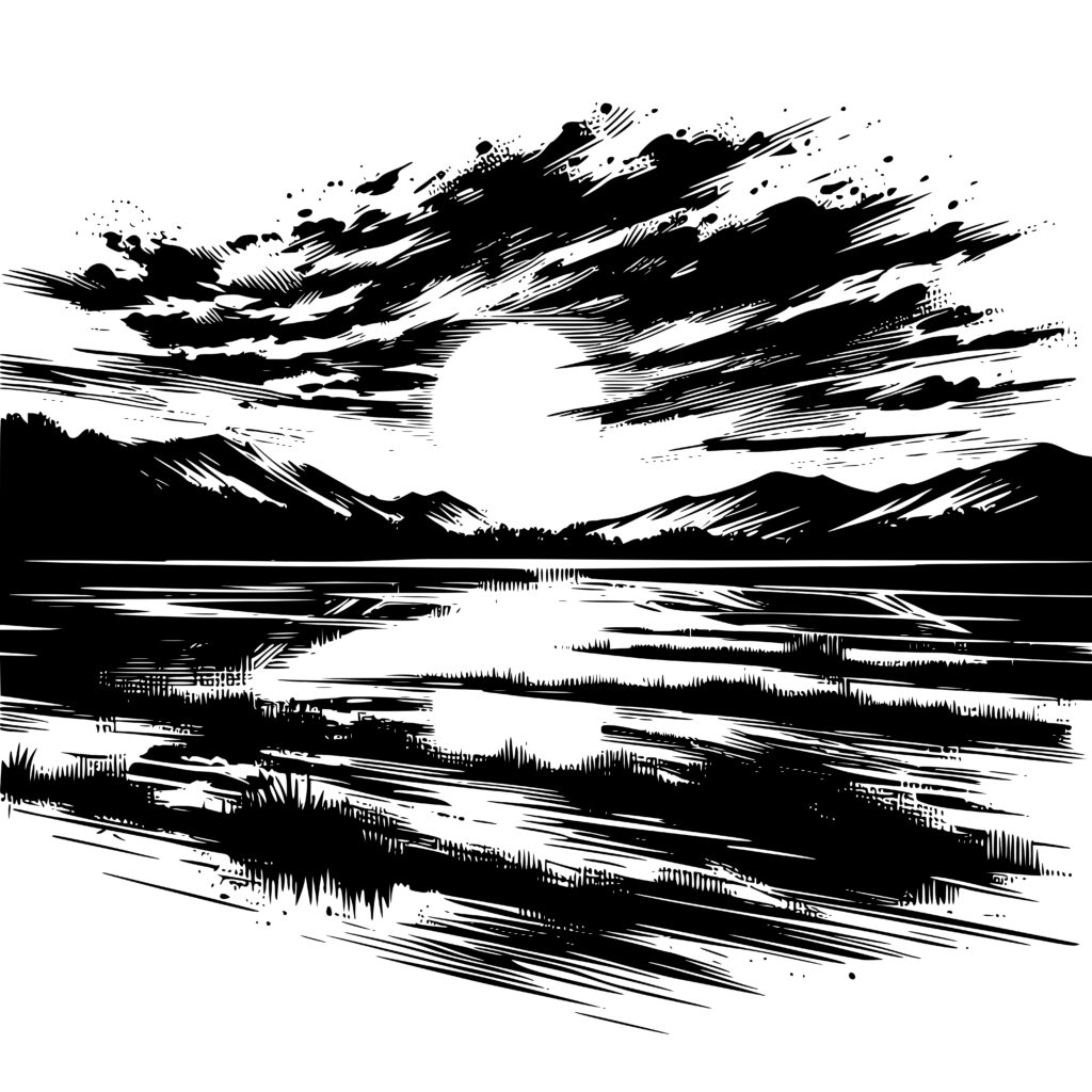 Abstract River Valley Design - SVG/PNG/DXF for Cricut & Laser