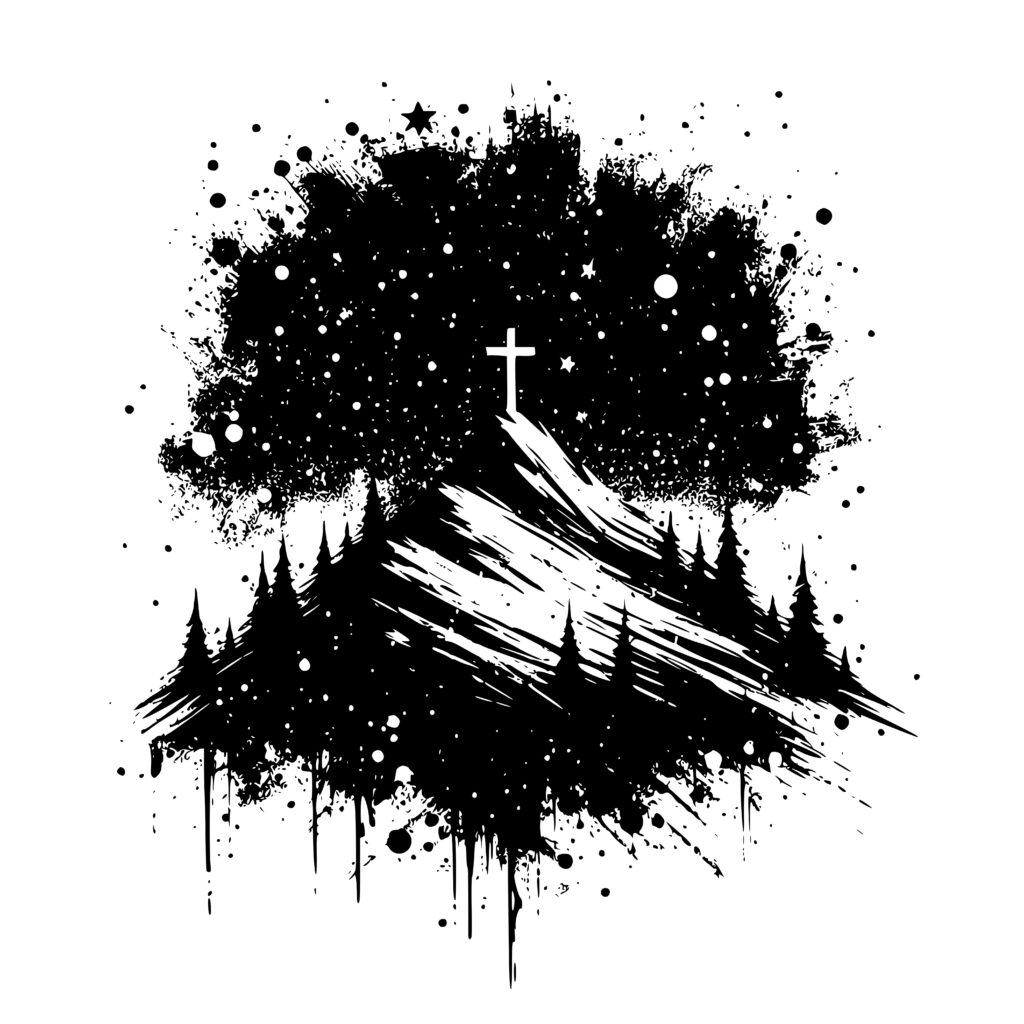 Mountain Cross Summit SVG Design for Cricut, Silhouette, Glowforge