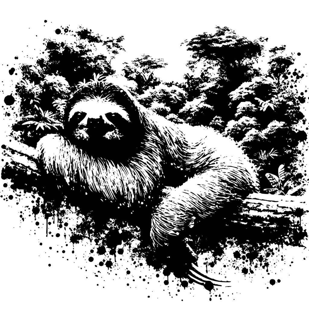 Inkblot Sloth – Creative Meadow