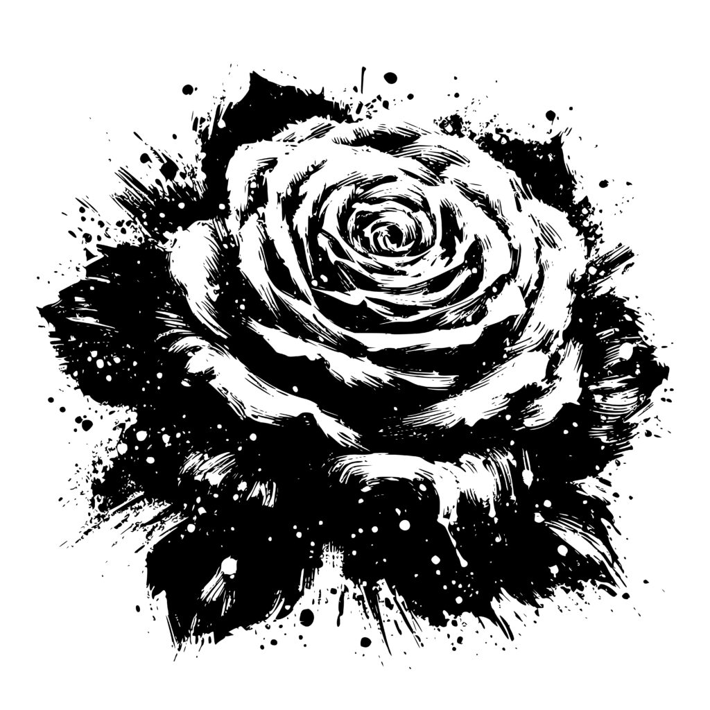 Splattered Rose Elegance – Creative Meadow