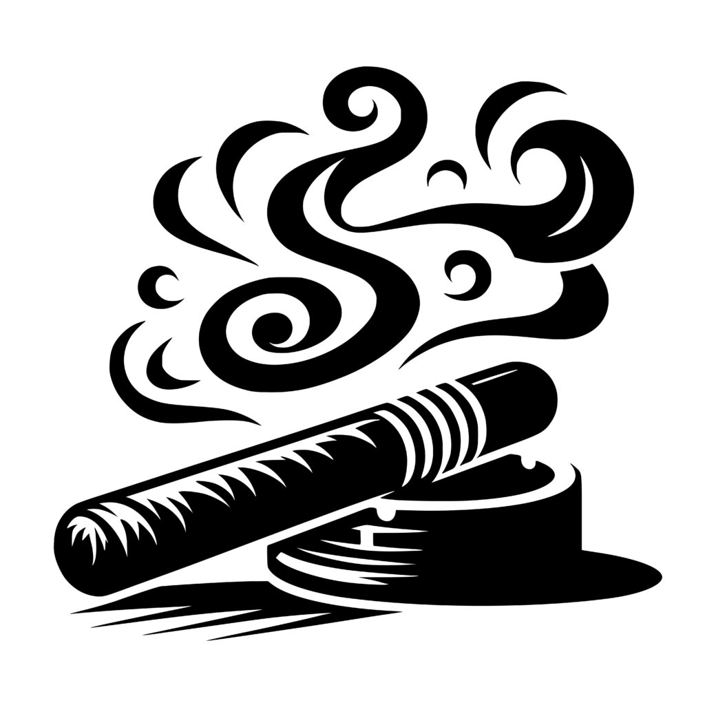 Smoking Cigar Lounge SVG - Instant Download for Cutting Machines