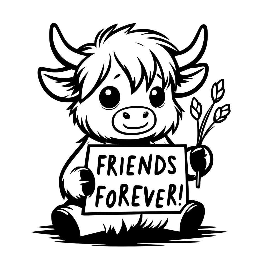 Highland Cow Friend – Creative Meadow