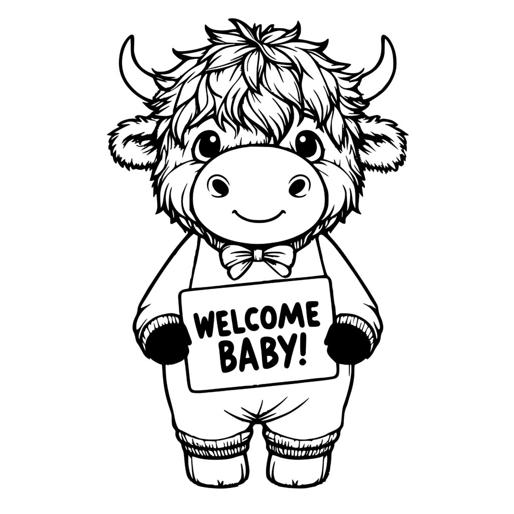 Joyful Welcome Cow SVG Design for Cricut, Silhouette, Laser Machines