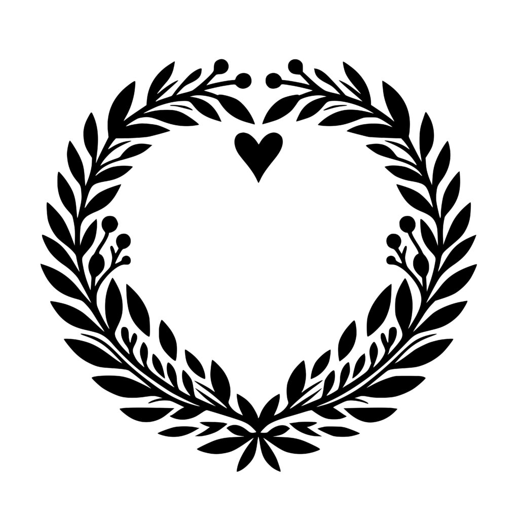 Berry Heart Garland SVG, PNG, DXF for Cricut and Laser