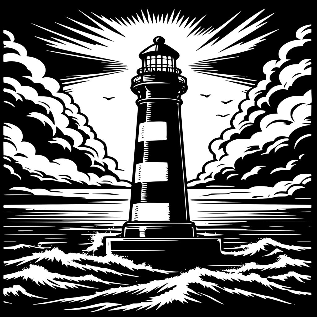 Lighthouse Weathering Waves – Creative Meadow