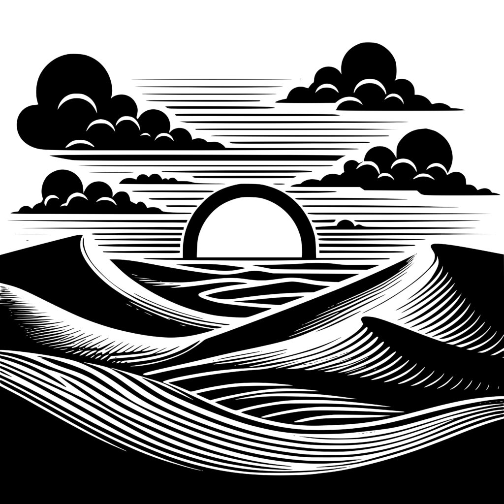 Wavy Sunset Horizon – Creative Meadow