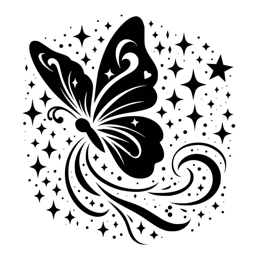 Butterfly Star Dance SVG Design for Cricut and Silhouette