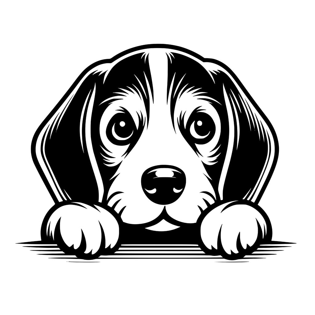 Peeking Beagle SVG File for Cricut, Silhouette, Glowforge Projects