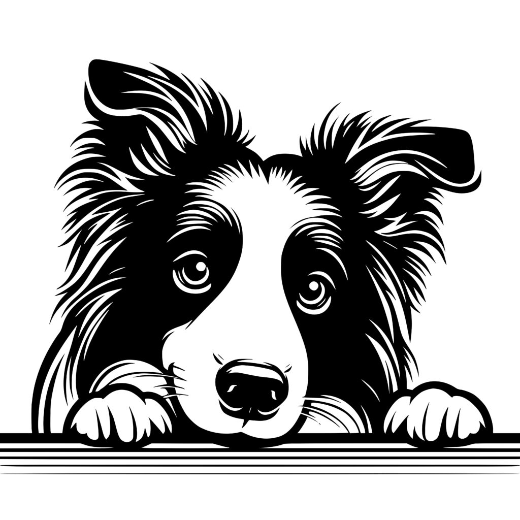 Download Gentle Furry Border Collie Design for Cricut, Silhouette & Laser